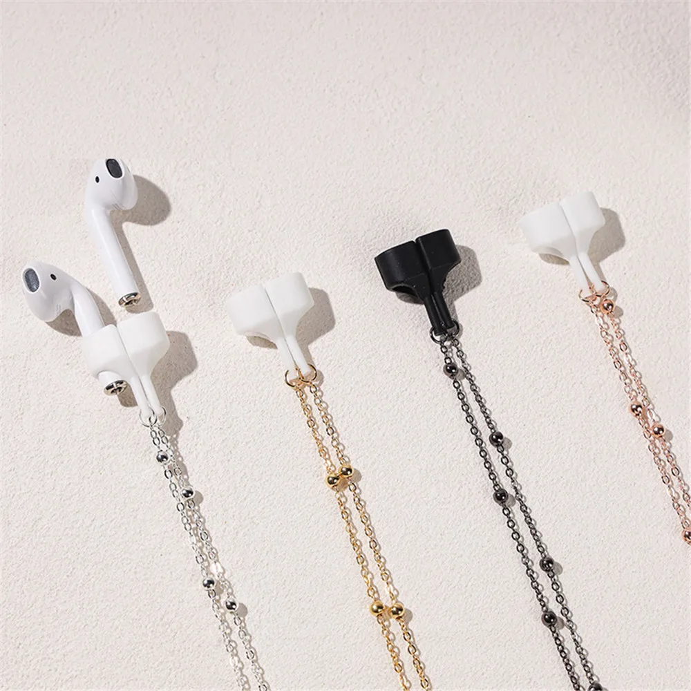 Magnetic-Silicone-Metal-Ball-Link-Chain-for-Bluetooth-Earphone-Airpods ...