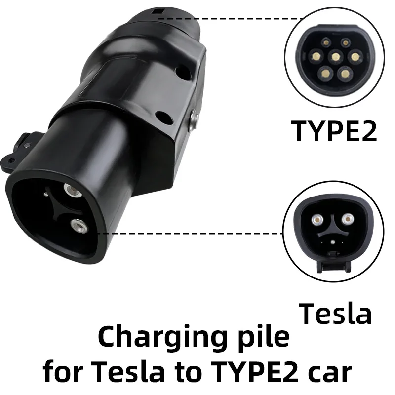 New-Adapter-Tesla-To-IEC-62196-Type-2-Connector-Type2-EV-Charger-Socket ...