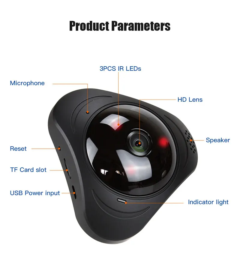 2MP 1080P Yoosee APP 360 Grad Panorama Ansicht VR IP Kamera IR Nachtsicht Motion Erkennung Home Security CCTV baby Monitor AliExpress