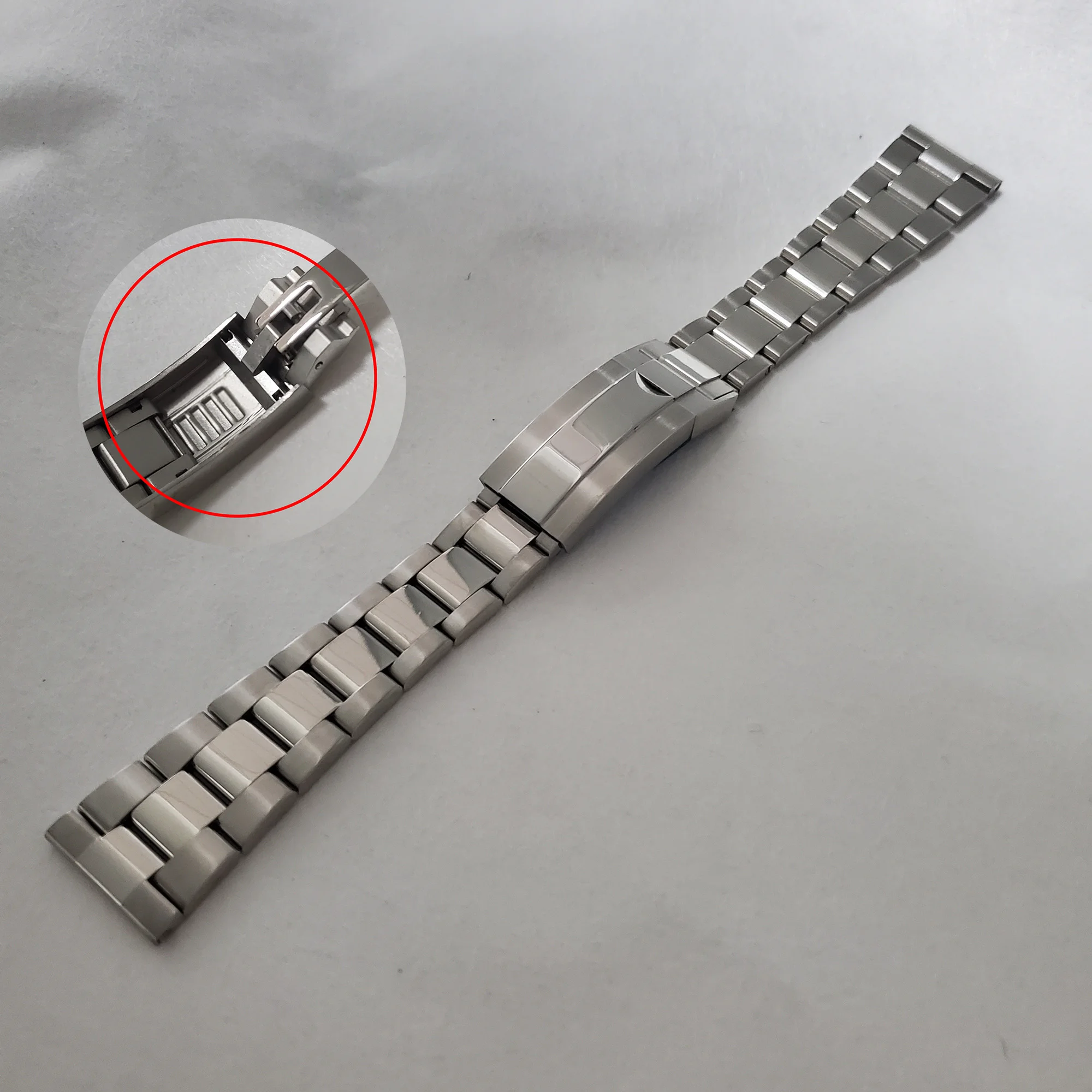 20-22mm-Solid-Straight-End-Screw-LinksSilver-Middle-Polish-Glide-Lock ...