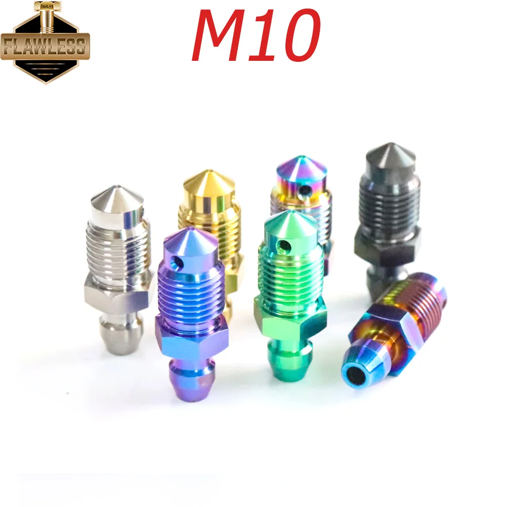 FLAWLESSTI-Gr5-Titanium-Bleeder-Bolt-M10x1-0-1-25-Pitch-For-Brembo ...