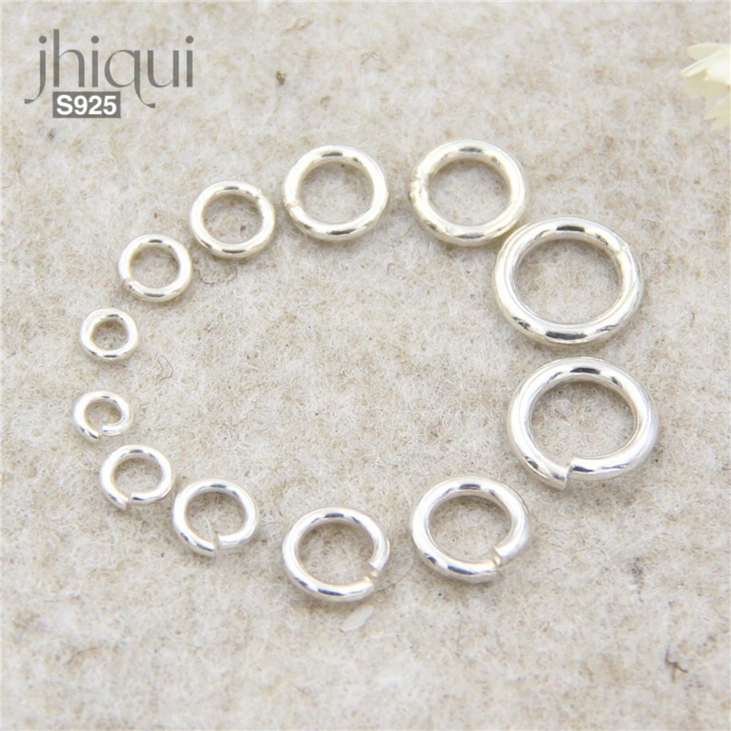 10pcs Solid 925 Sterling Silver Jump Rings &Split Rings Open Closed ...