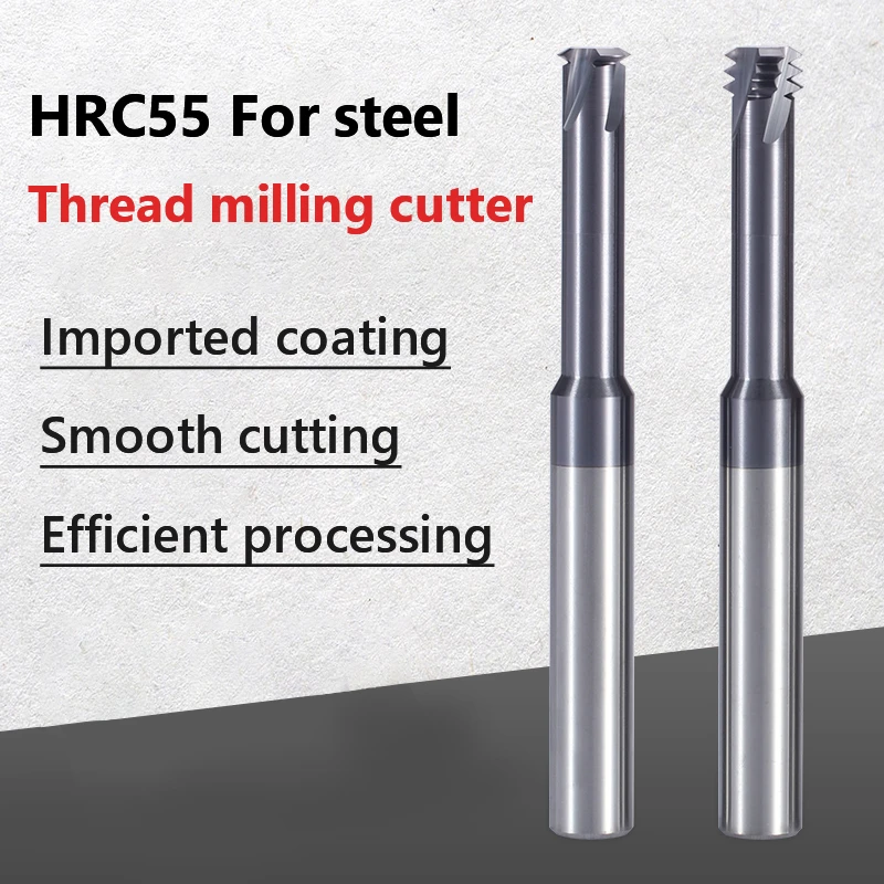 Tungsten Steel Single Tooth Thread Milling Cutter M1 M1.2 M1.4 M1.6 M2 ...