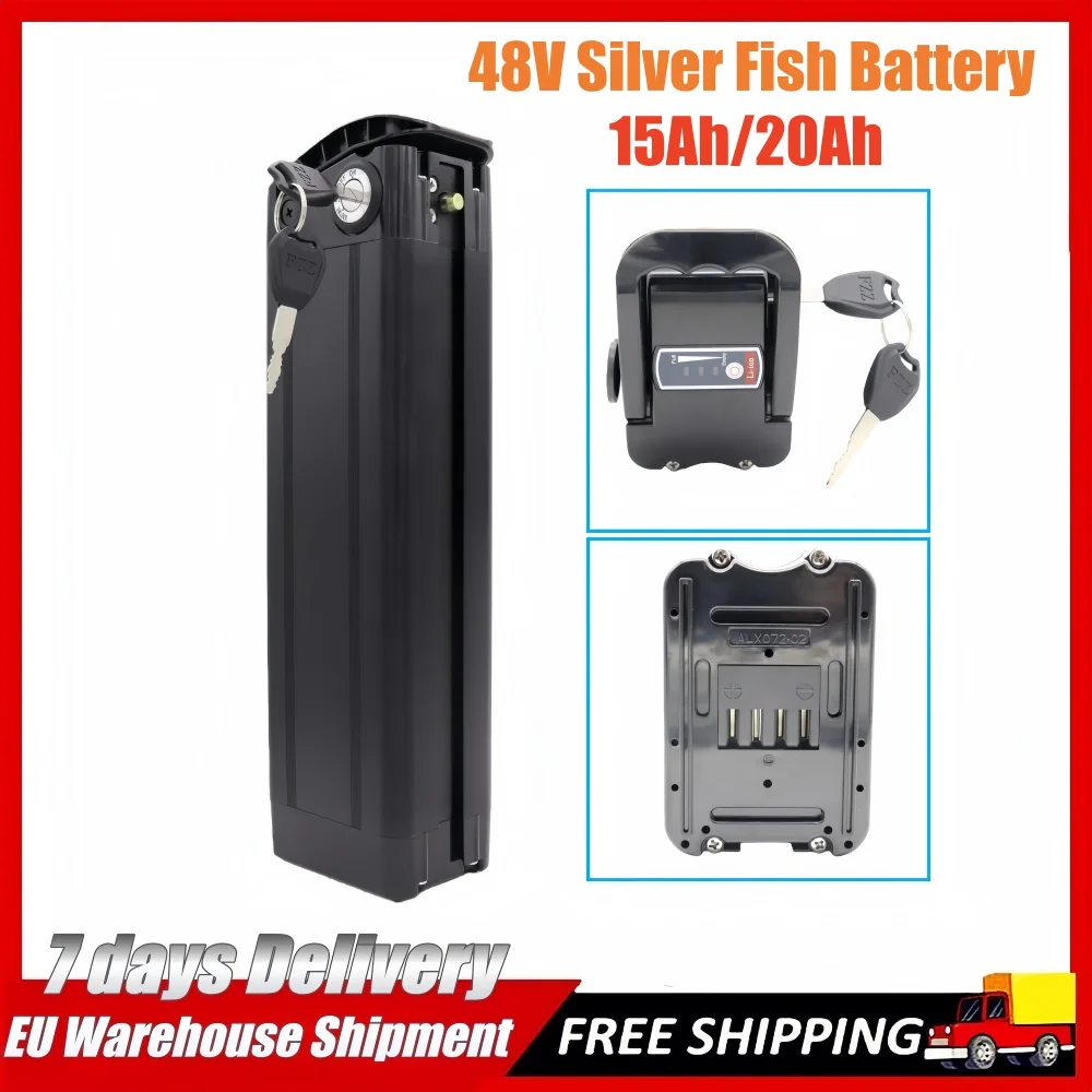 Akumulator litowo-jonowy Silver Fish 48V 15AH 20AH 800W 1000W do ...