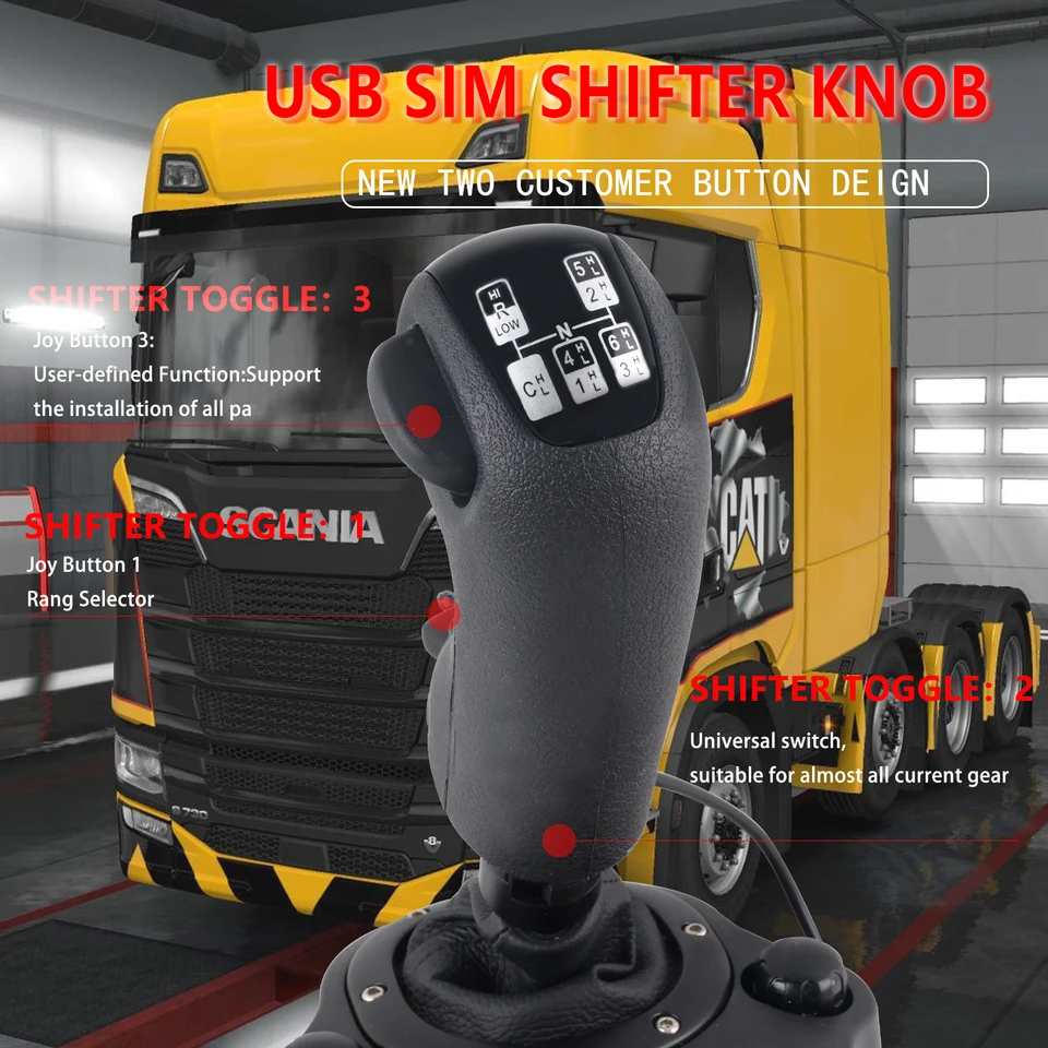 Driving Simulator SimWayTech USB Shifter Knob For ATS & ETS2 Scania ...