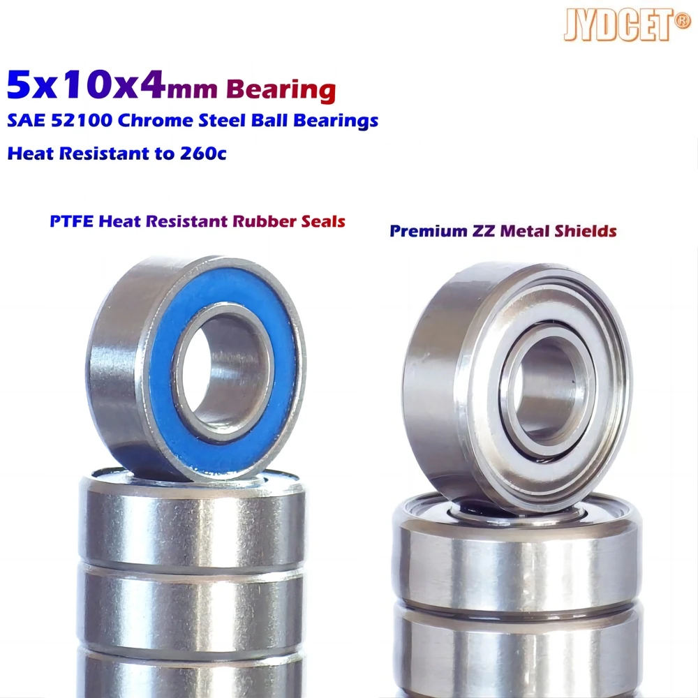 5x10x4mm-Bearing-MR105-Rubber-Seals-Metal-Shields-Precision-High-Speed ...