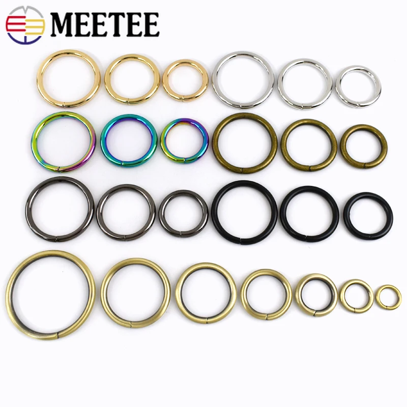 5/10Pcs Meetee 20-50mm Metal O Ring Buckles Handbag Straps Adjust Clasp ...