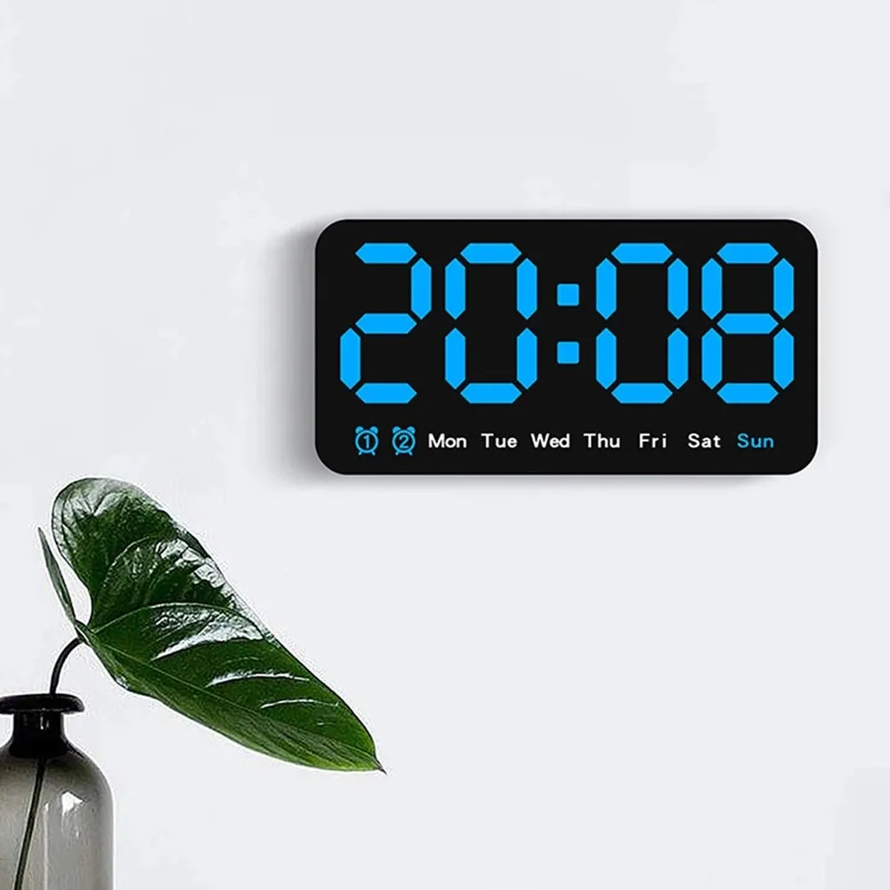 Digital-LED-Alarm-Clock-with-Snooze-Function-For-Table-Stand-Or-Wall ...