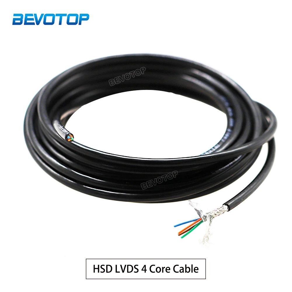 New PVC Insulated Shielded Cable for HSD LVDS 4-Core Cable Connector 1M/2M/3M/5M/10M or Custom