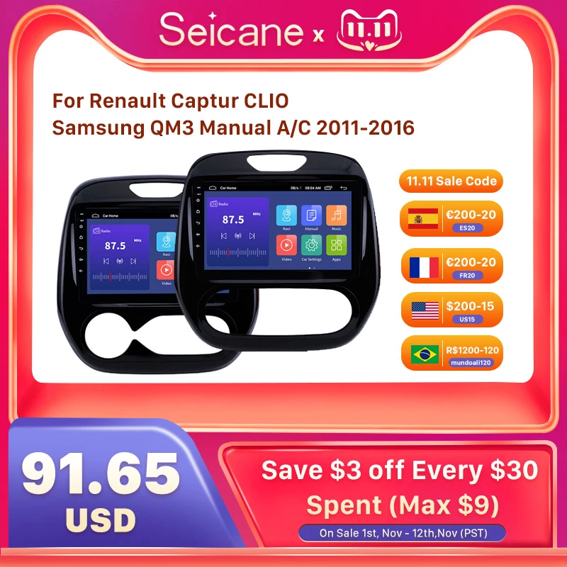 Seicane Android 10.0 Car Radio Multimedia Unit Player For Renault ...