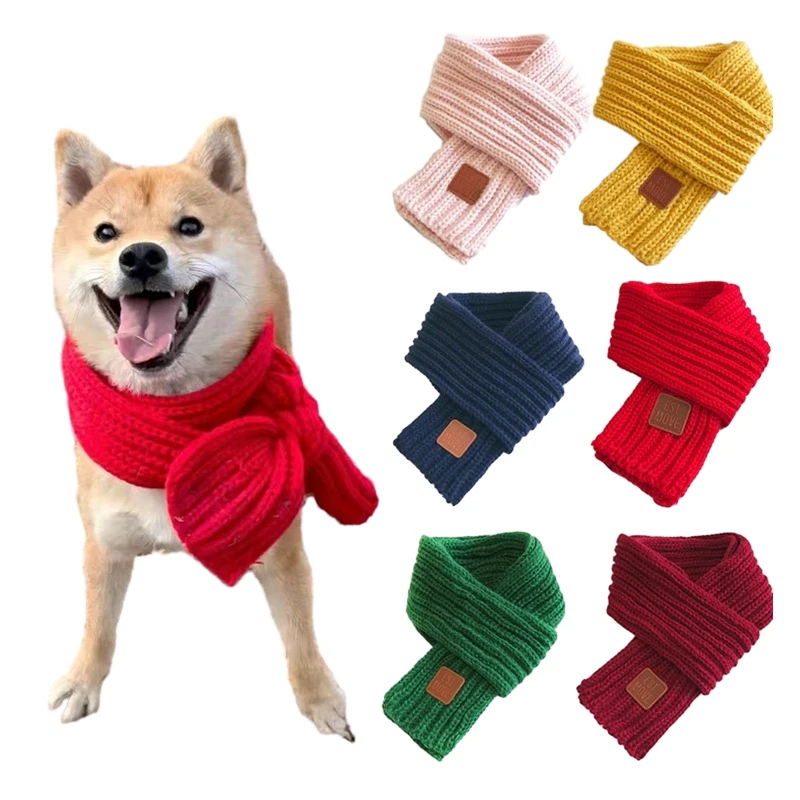 Winter-Warm-Knitting-Scarf-for-Small-Medium-Dogs-Pet-Cat-Neck-Scarf ...
