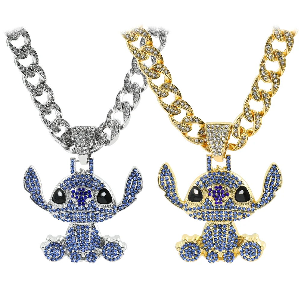 Disney-Stitch-Full-Diamond-Hip-Hop-Necklace-Anime-Lilo-and-Stitch-Metal ...