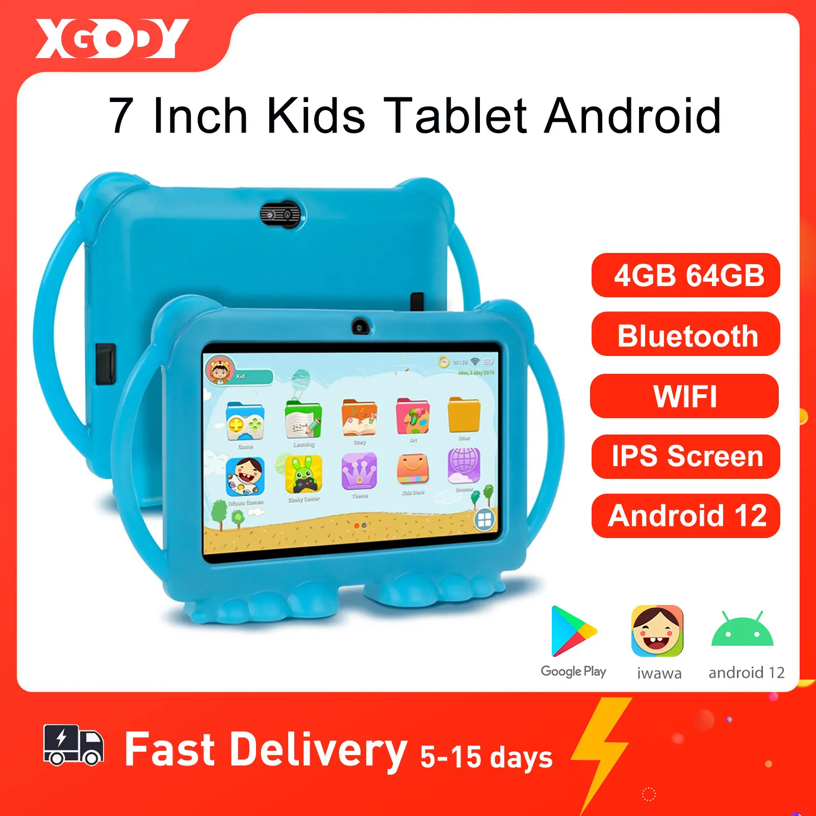 XGODY-7-Inch-Android-Kids-Tablet-PC-For-Study-Education-64GB-ROM-Quad ...