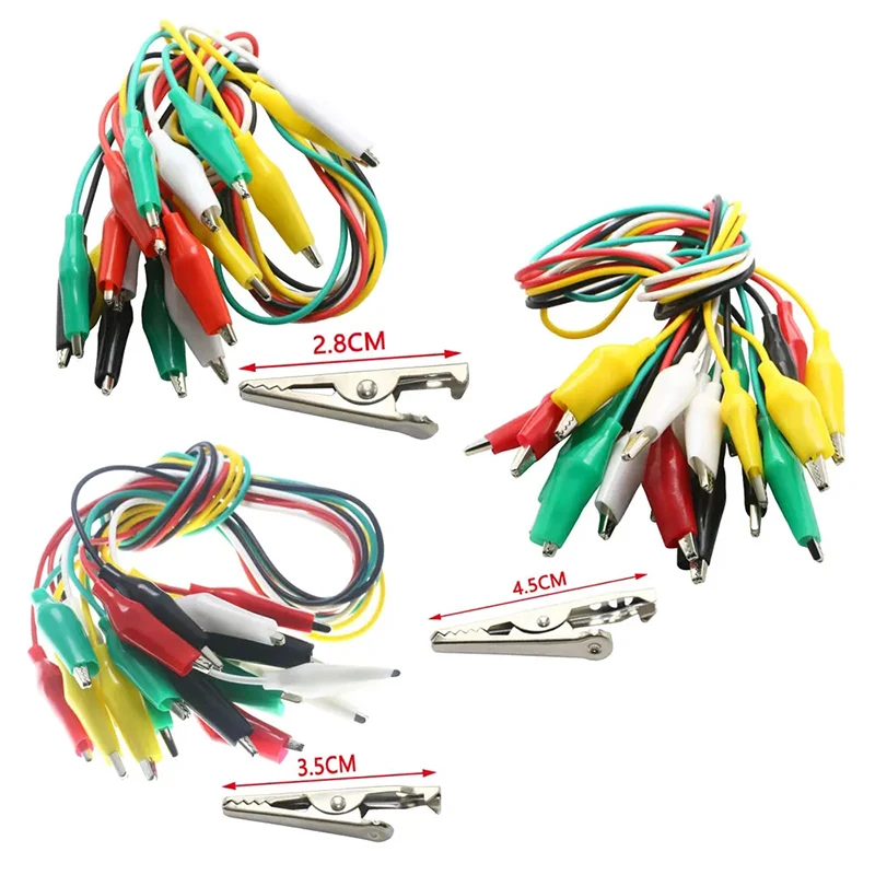 10pcs 50cm Crocodile Clip Number Double ended Crocodile Clips Cable ...