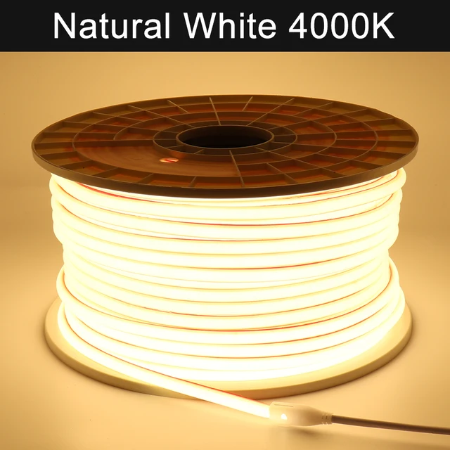 10m 20m 30m 50m 220V COB LED Strip Light Bar IP67 Waterproof EU Plug ...