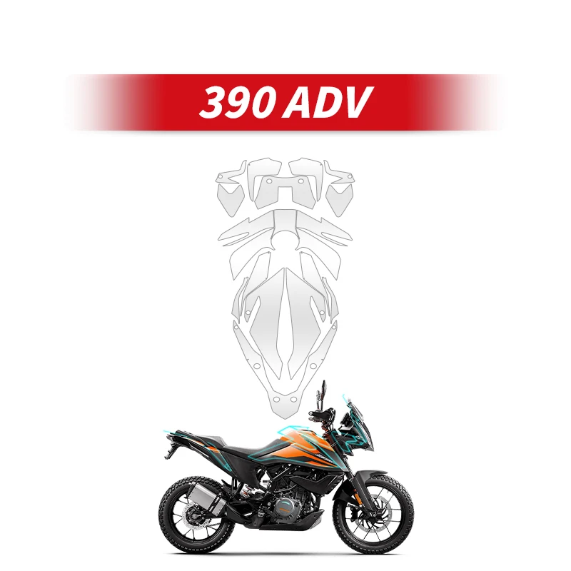 Used-For-KTM-390ADV-Motorcycle-Full-Transparent-Protective-Film-Kits-Of ...