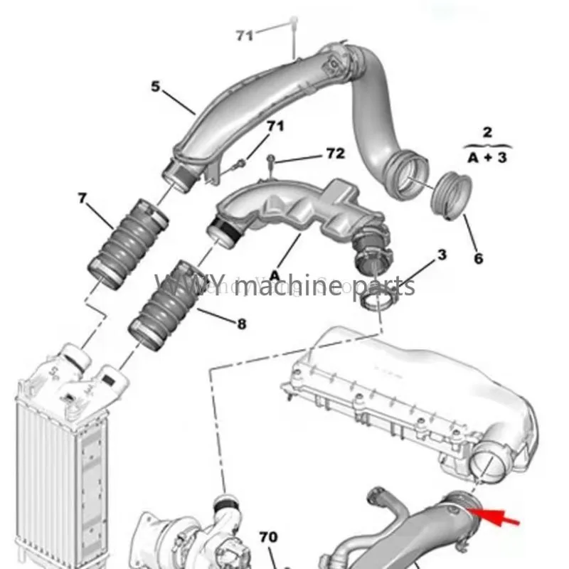 Air-Intake-Turbo-Hose-1440Q6-for-Peugeot-308-408-3008-5008-207-508-RCZ ...