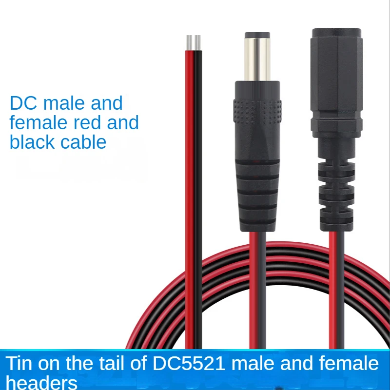 Dc Power Cord 5521 Male And Female Single Head Red And Black Wire For ...