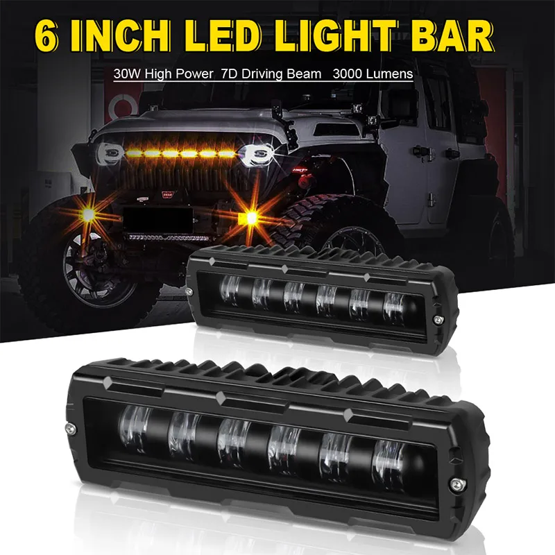 6-inch-6D-7D-LED-Light-Bar-LED-Work-Fog-Driving-Lamp-Headlights-Bar-Off ...