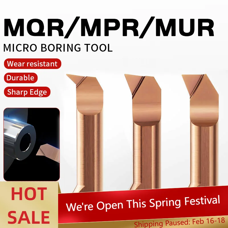Tungsten Steel Small Hole Boring Tool MUR/MPR/MQR - Precision Auto ...