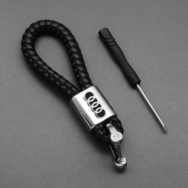 3D Metal/Leather Car Styling Keychain For Audi A4 B5 B6 A3 8P 8V 8L A5 ...