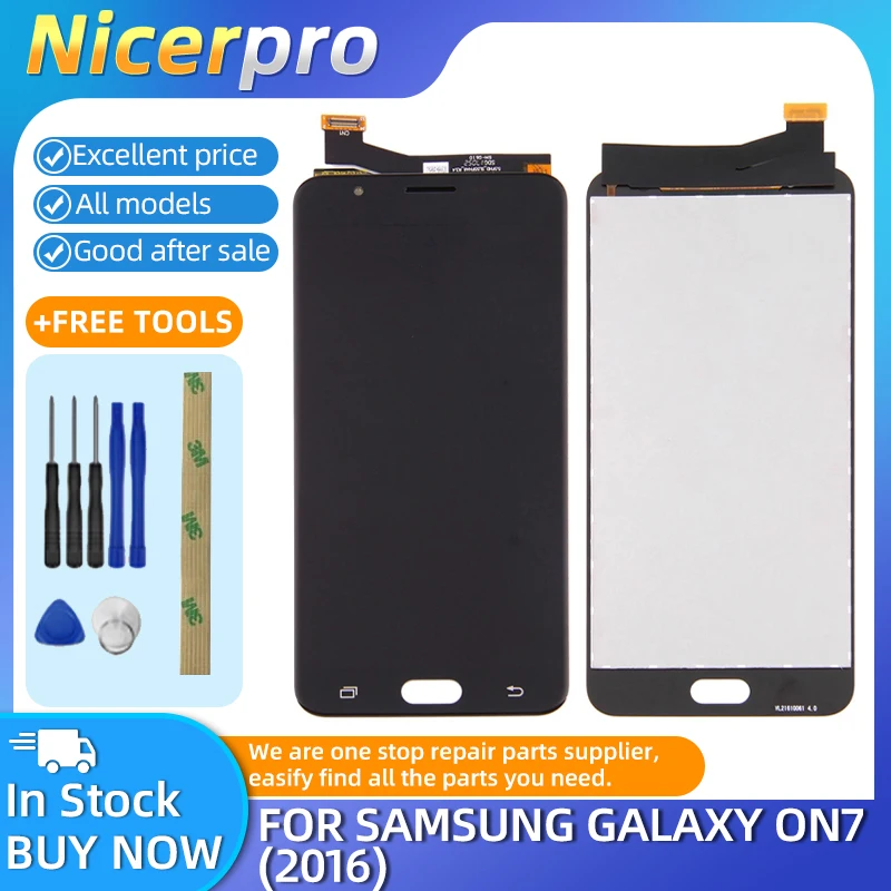 Display lcd original + painel de toque para galaxy on7 (2016) g6100 & j7 prime g610f g610f/ds ...