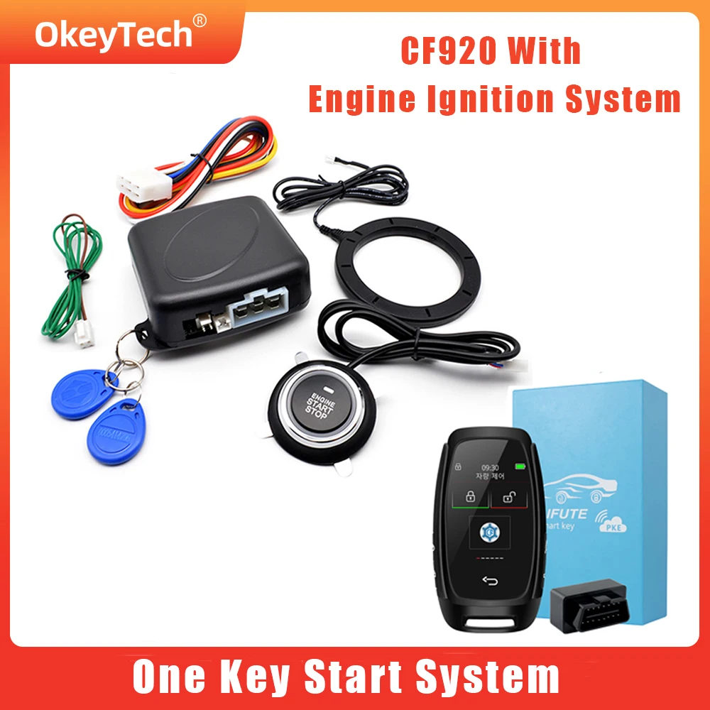 OkeyTech-12V-Auto-Car-keyless-Entry-Start-System-Universal-one-Start ...