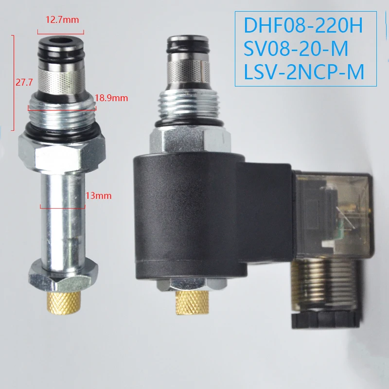 Hydraulic Threaded Cartridge Solenoid Valve Pressure Relief 2-Position ...