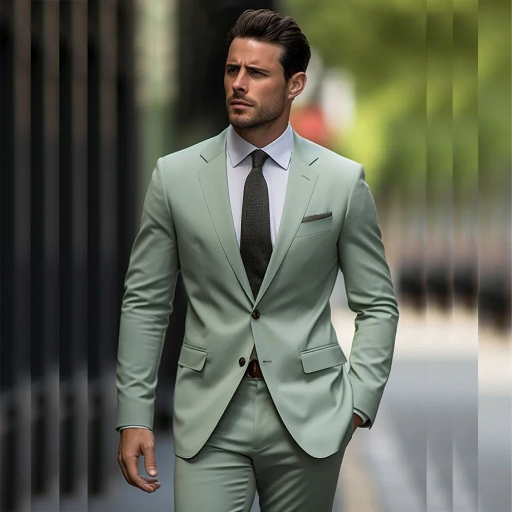 Casual-Light-Green-Suit-Men-2-piece-Formal-Wedding-Suits-for-Men ...