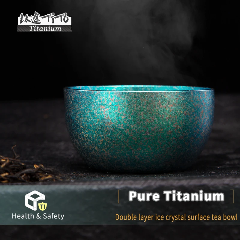 Tito Pure Titanium Tea Cup Titanium Alloy Tea Bowl Titanium Wine Cup ...