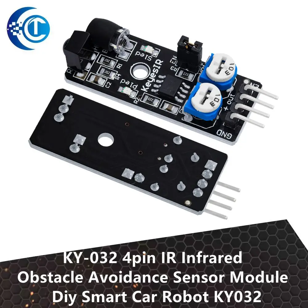 リモートコントロールカー用赤外線センサーモジュール,arduino用,DIY,インテリジェントカーロボット,4ピン,ky032 ...
