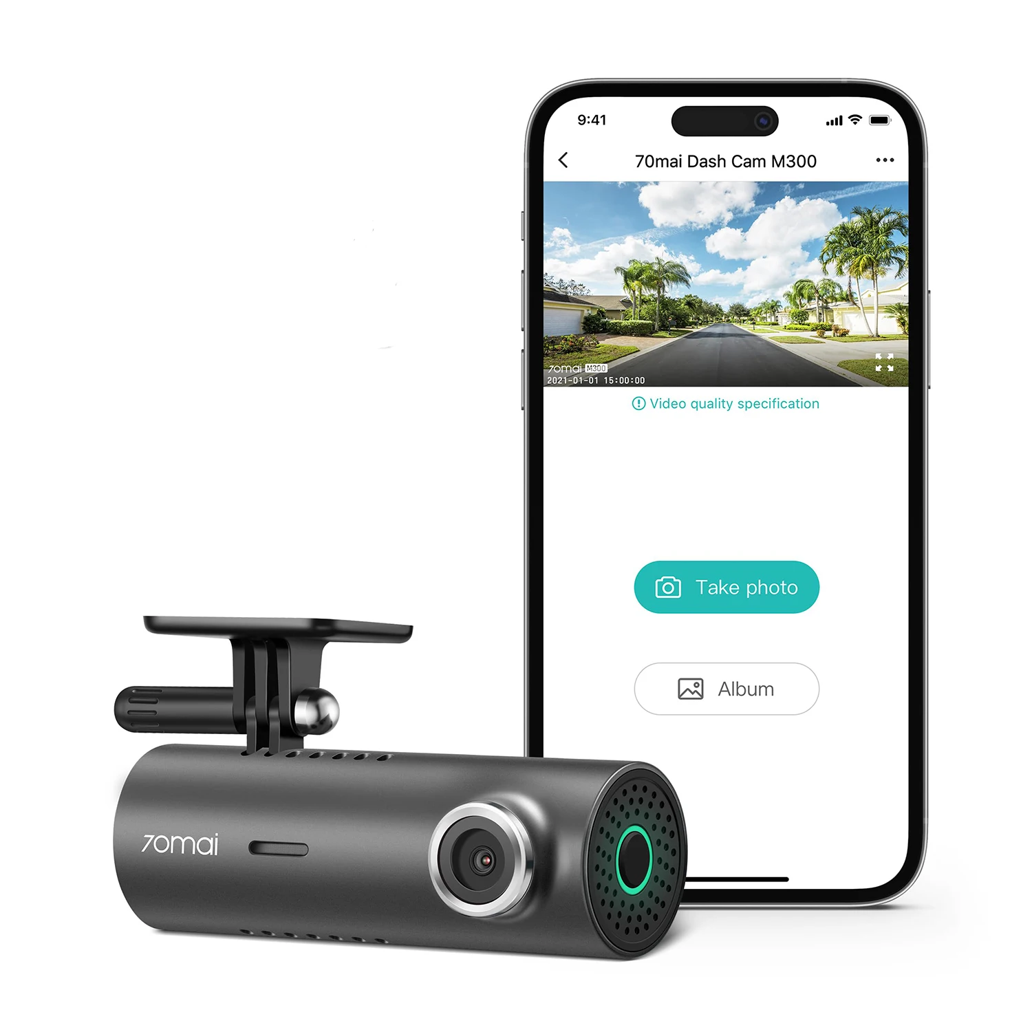 70mai-Dash-Cam-M300-Car-DVR-140-FOV-1296P-Night-Vision-Dash-Camera ...