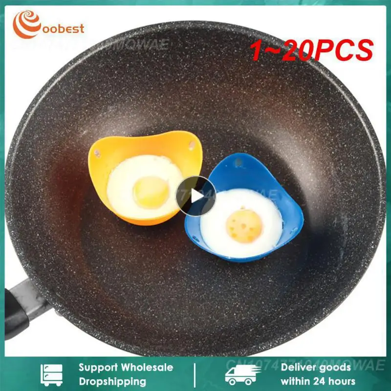 1-20PCS-Silicone-Egg-Poacher-Poaching-Pods-Egg-Mold-Bowl-Rings-Cooker ...