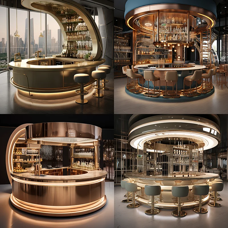 Round Bar Counter Design