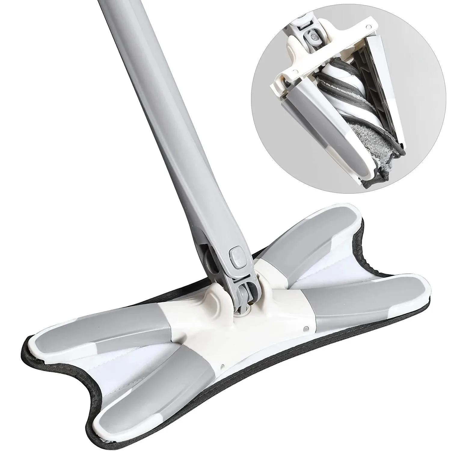 Microfibra-piso-plano-Mop-com-auto-Wringing-Poeira-Tipo-X-Piso-de ...