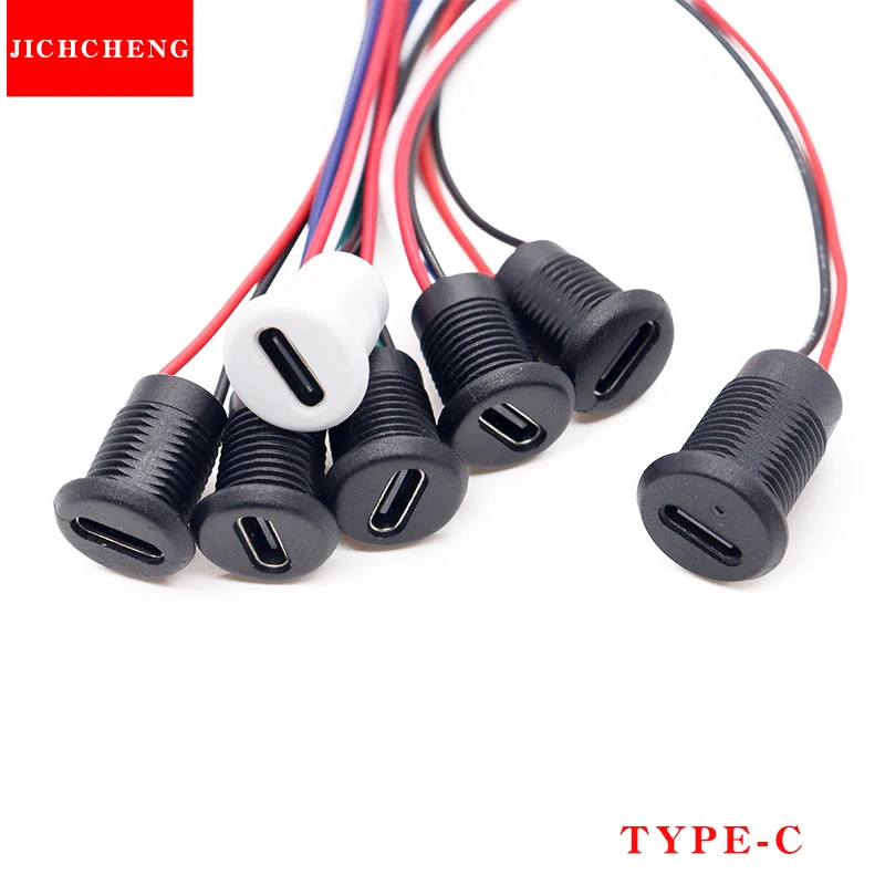 USB-Type-c-Socket-with-cable-USB-C-Charger-Plug-Socket-24awg-line ...