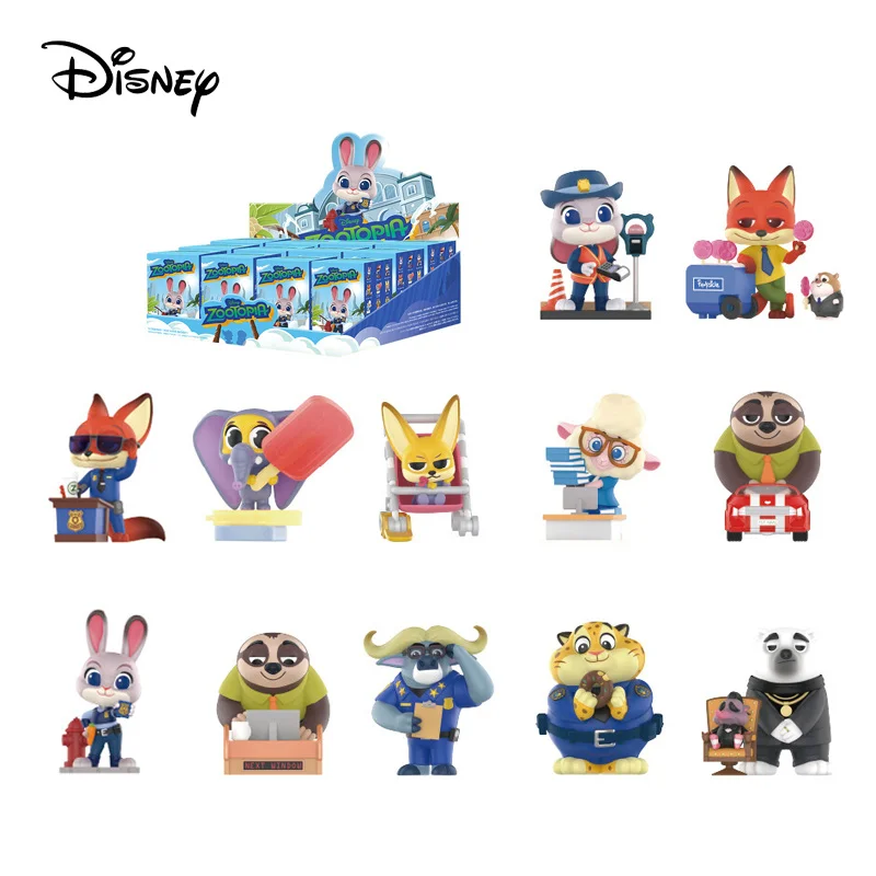 Genuine Disney Zootopia Series Mystery Box Mini Doll Figure Nick Wilde ...