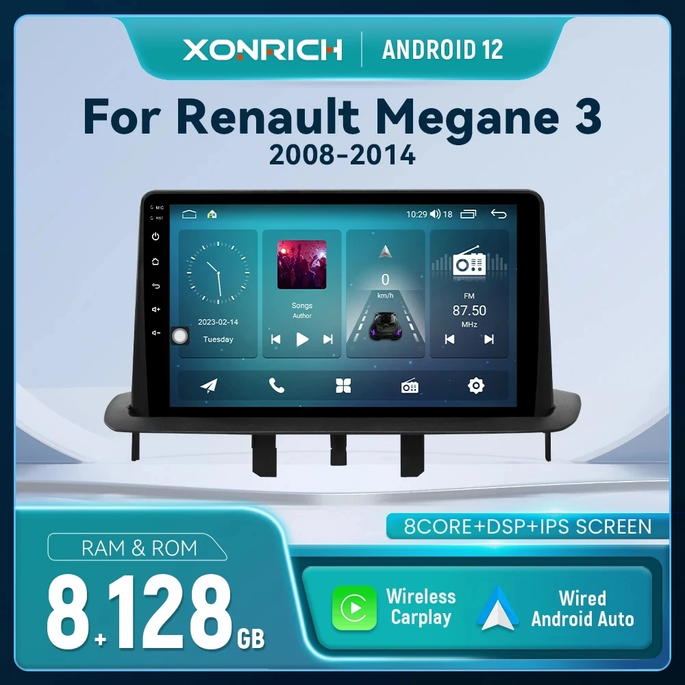 AI-Voice-Wireless-CarPlay-Android-12-autoradio-per-Renault-Megane-3 ...