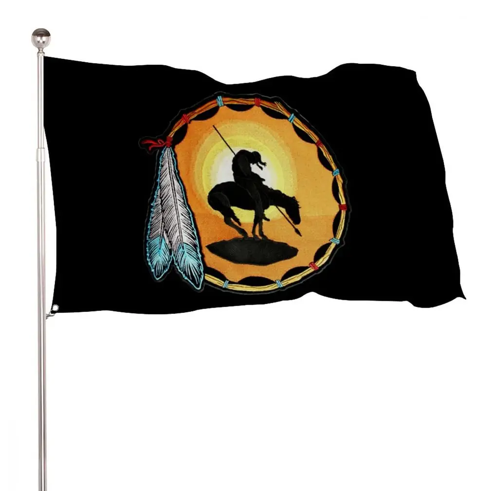 No-One-Is-Illegal-on-Stolen-Land-Flags-Indians-Flag-Garden-Indoor-and ...
