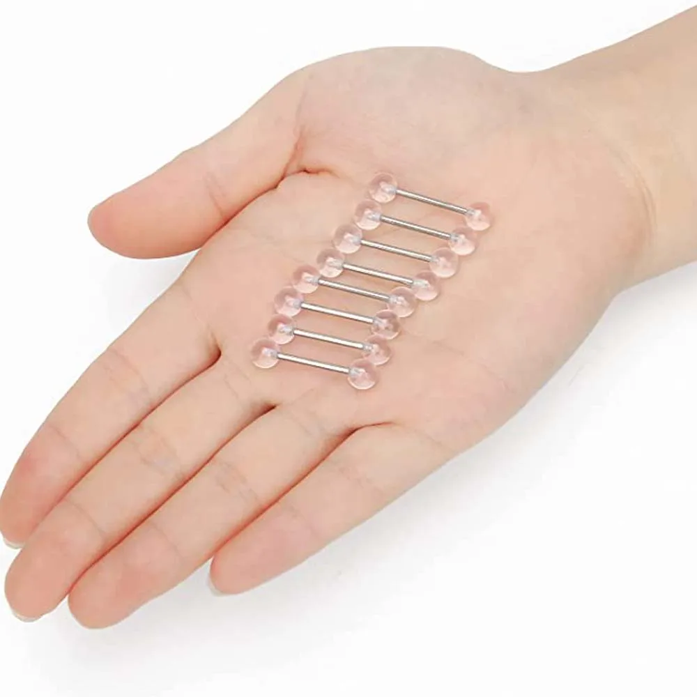 Piercing au nez,Glow K-1.6x16x5mm--barre de perçage de langue Flexible ...