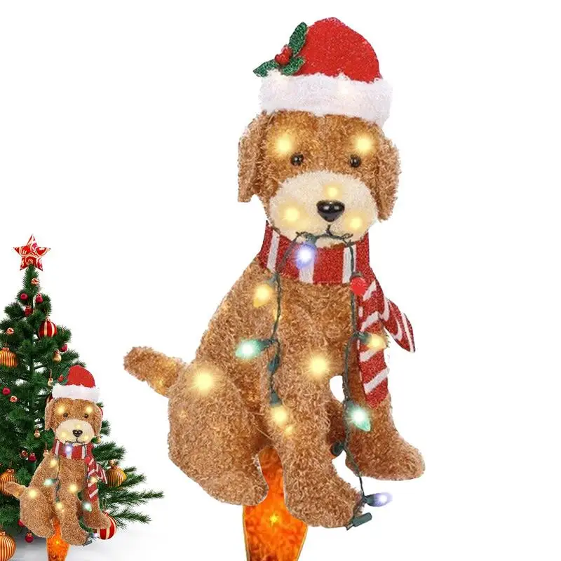 Animated Christmas Outdoor Decorations Light-up Christmas Dog With ...