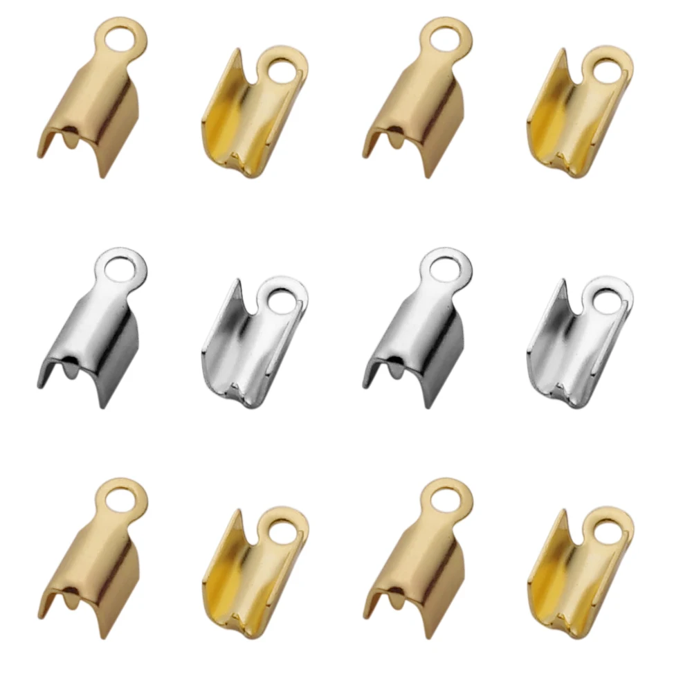 100pcs-lot-Stainless-Steel-Cord-End-Caps-String-Ribbon-Leather-Clip-Tip ...