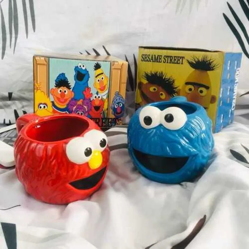 3D-Sesame-Elmo-Coffee-Mug-Cute-Cartoon-Fuuny-Water-Cup-Creative-Kawaii ...