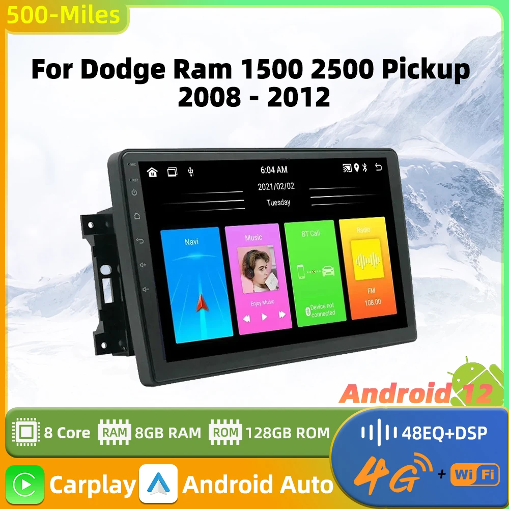 Android Multimedia for Dodge Ram 1500 2500 Pickup 2008 - 2012 Car Radio ...
