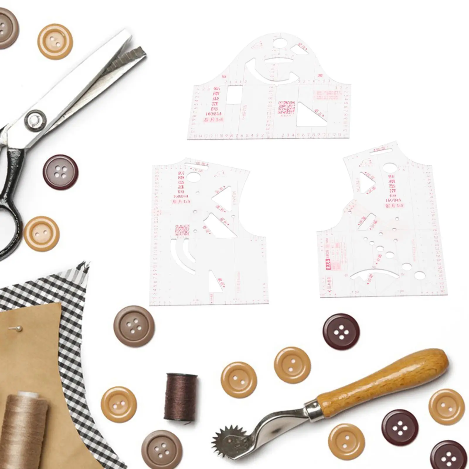 3-6pack-3pcs-1-5-Women-Clothes-Prototype-Ruler-Drawing-Template-Tailor ...