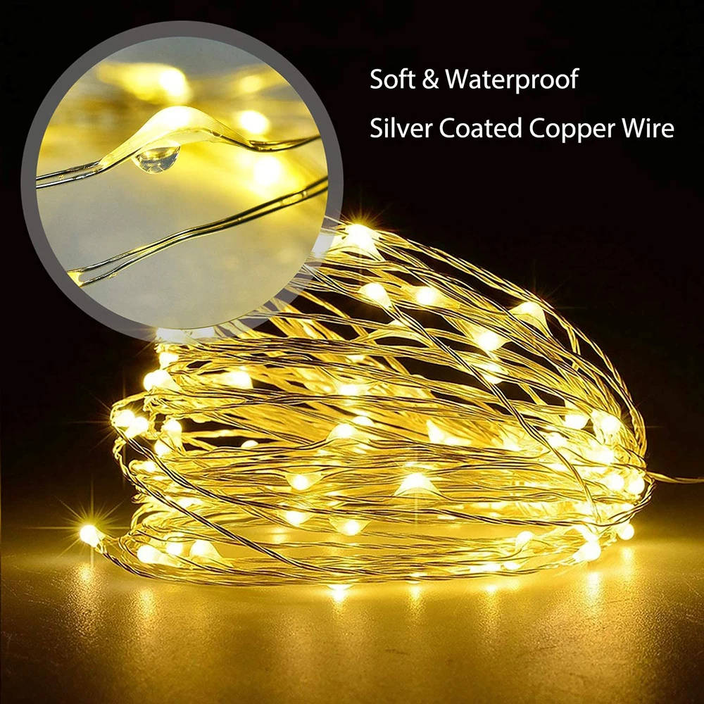 String Lights On Bendable Wire