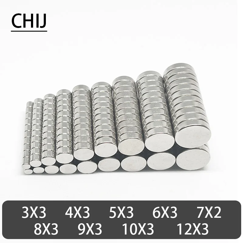Round-3x3-4x3-5x3-6x3-7x3-8x3-9x3-10x3-12x3mm-Durable-Magnet-N35 ...