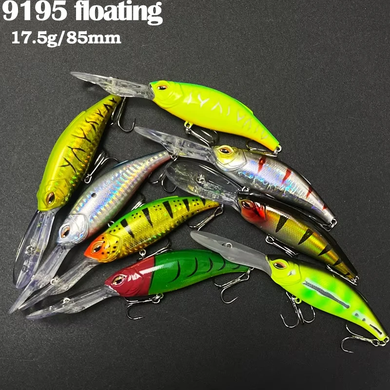 17g 85mm Deep Diving Floating Minnow Bait Freshwater Bass Catfish ...