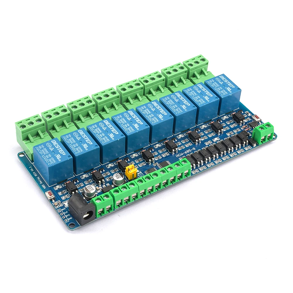 Modbus rtu 8 Channel Relay Module 485 TTL Communication 8-channel Input Relay Module Relay ...
