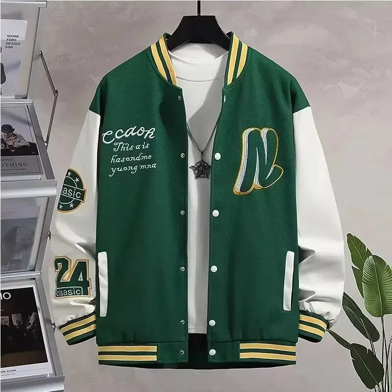 Spring-Baseball-Uniform-Jacket-Men-s-College-Trendy-Letter-Embroidery ...